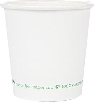 Garcia de Pou 50 Stück - Pappbecher, 1 Wand, Espresso Plastic Free, 70 ml, 190 g/m², Ø 5/3,5 x 4,9 cm, Weiß, Karton