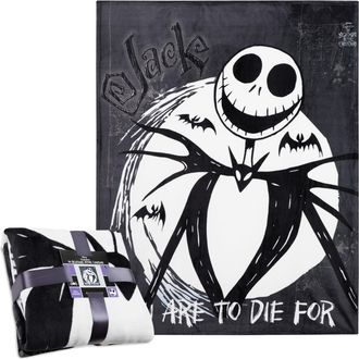 Disney The Nightmare Before Christmas Flauschige Fleecedecke, 150 x 130 cm (Schwarz/Weiß)