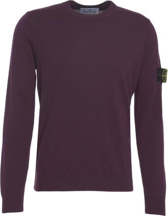 Stone Island Homme, Pulls, Violet, Taille: 2XL Pull en Tricot Classique Viola Aw25