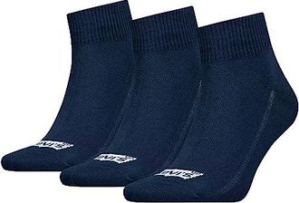 Levi's Quarter Chaussettes, Durable Bleu Marine, 35/38 (Lot de 3) Mixte
