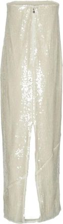 Rotate Rotate Birger Christensen, Femme, Robes, Blanc, Taille: 40 FR Robe Maxi &agrave; Paillettes Blanche