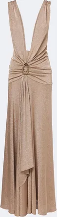 CHRISTOPHER ESBER Robe longue en lam&eacute; &agrave; ornements