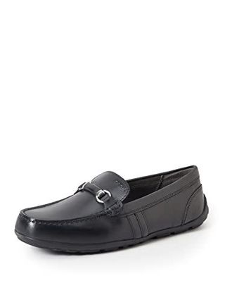 Geox Garçon J New Fast Boy C Mocassins, Black, 33 EU