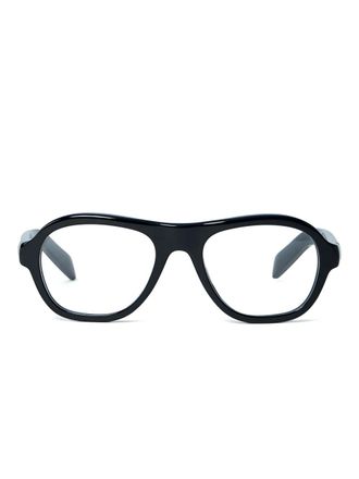 Prada Pilotenbrille mit Logo-Verzierung - Schwarz