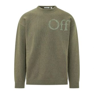 Off-white Pullover mit Rundhalsausschnitt - - Knitwear - Herren - Gr&uuml;n - M