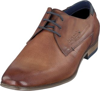 Bugatti man Herren sportliche Schn&uuml;rer, M&auml;nner Schn&uuml;rhalbschuhe,lace-up Shoes,Low-tie,Schnuerschuhe,Schnuerer,Schnuerung,Cognac (6300),45 EU/EU UK