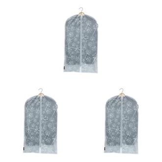 Domopak Living Domopak X1 White Leaf Kleidersack Taschen f&uuml;r Kleidung, Kleidungsst&uuml;cken & Anz&uuml;ge ideal f&uuml;r Reisen und Speicherung - 60 x 100 cm (Packung mit 3)