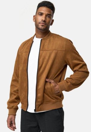 Indicode Lederimitatjacke Herren Ibon &Uuml;bergangsjacke Herrenjacke Kunstlederjacke mit Stehkragen