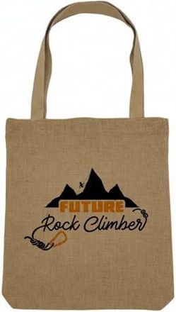 Fabulous Sac Shopping Tote Bag Aspect Lin - Future Rock Climber Sport Outdoor - Sac de Courses Toile Epaisse 360g Beige Naturel Cabas Port&eacute; Epaule Solide Impri