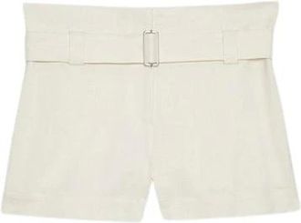 Msgm Msgm, Femme, Shorts, Blanc, Taille: 40 FR Belted Shorts