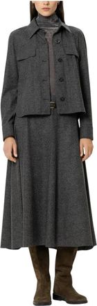 Luisa Cerano Jupe Punto Milano - Femme - Jupes - Gris - Taille: 40 FR