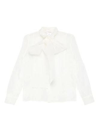 P.A.R.O.S.H. Bluse mit Schleifenverschluss - Weiß