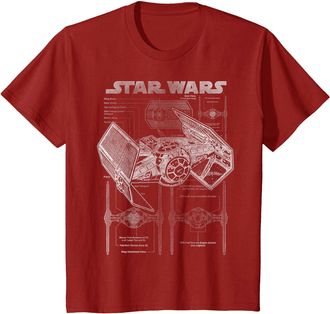 Star Wars Tie Fighter Schematics Poster T-Shirt