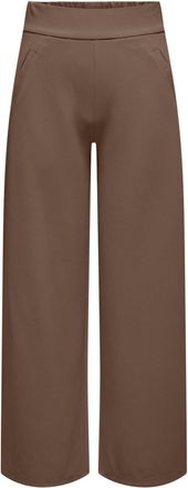 Jacqueline de Yong JdY Damen Jdylouisville Catia Life Wd PNT JRS Noos Hose Mit Hohem Bund Und Weitem Bein, Cacao Nibs, (XS) W x 32L