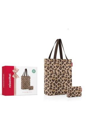 Reisenthel Schultertasche Cityshopper 2 set 1 leo macchiato, Braun, Beige, Kunststoff, Textil, 47x44x17 cm, Freizeit, Koffer & Taschen, Einkaufstaschen