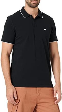 Wrangler Polo Shirt Chemise, Black, Small pour des Hommes