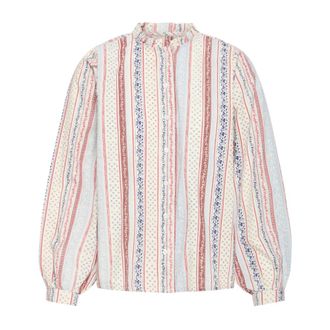 Ichi Stripe Blouse - - Blouses & Shirts - Damen - Mehrfarbig - M