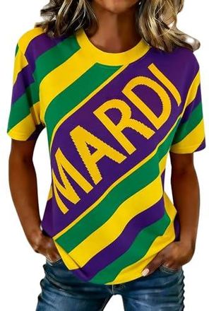 Generic T-shirt d&eacute;t&eacute; d&eacute;contract&eacute; &agrave; manches courtes et col rond pour femme | T-shirt d&eacute;t&eacute; doux, l&eacute;ger et respirant pour un usage quotidien, les voyages et la r