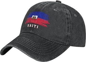 Generic Baseball Casquette Drapeau DHa&iuml;ti, Pays Ha&iuml;tien, Denim S&eacute;chage Rapide Casquettes De Golf Casual Sunhat pour Femmes Homme Cyclisme