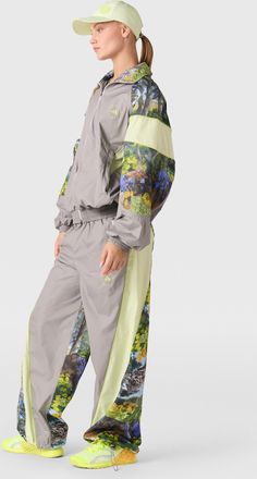Stella McCartney TrueLife Woven Trackpants, Woman, Dove Grey/Halo Green, Size: XS