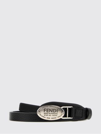 Fendi Ceinture Selleria en cuir de veau grain&eacute; avec boucle logo