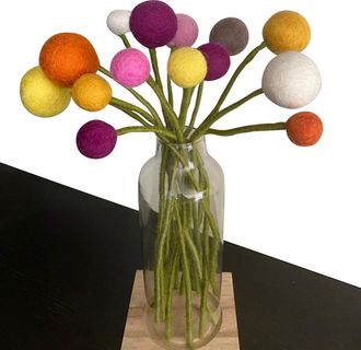 Én Gry & Sif Filzblumen Strauß Blumen aus Filz - Blumenstrauß - Fair Trade - handgemacht (Sonnenschein)