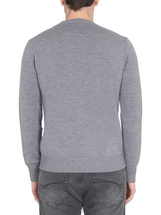 Ballantyne Ribbed Merino Wool Sweater - Beige