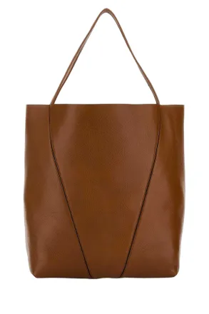 Chlo&eacute; Grained Calf Leather Shoulder Bag - Brown