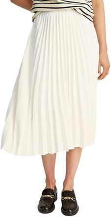 Tommy Hilfiger Jupe Femme Fluid Pleated Pull on Midi Pliss&eacute;e, Ivoire (Ivory Petal), 40
