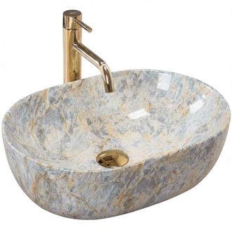 Rea Aufsatzwaschbecken Rea Amelia Rustrstone 48 Beige