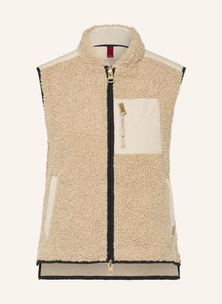 Mos Mosh Mos Mosh Teddyfell-Weste Mmrowe Im Materialmix beige