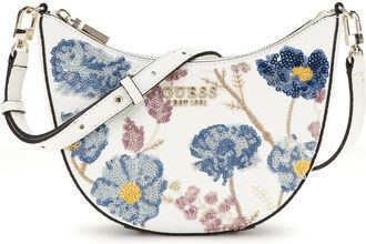 Guess Damen Zaria Top Zip Shoulder Bag Mini-Umh&auml;ngetasche, Blumenmuster