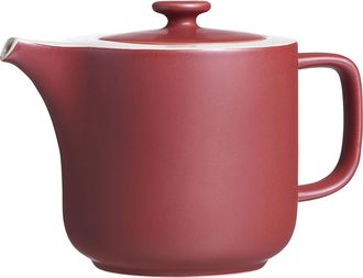 Ritzenhoff & Breker Kanne Jasper, Steinzeug, 1,4 Liter, Teekanne/Kaffeekanne in moderner Trendfarbe, Mattglasur & Soft-Touch-Haptik, Beere