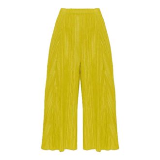 Issey Miyake Wide Hosen - - Trousers - Damen - Gr&uuml;n - L