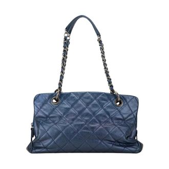 Chanel Pre-owned Quilted Iridescent Caviar Chic Shopping Tote - - Pre-owned - Damen - Blau - ONE SIZE