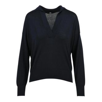Alpha Studio Strickpolo - - Knitwear - Damen - Blau - XL