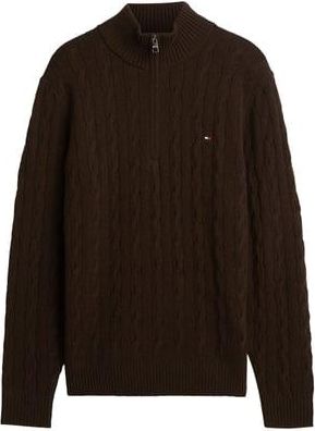 Tommy Hilfiger Pull col zipp&eacute; en laine m&eacute;lang&eacute;e