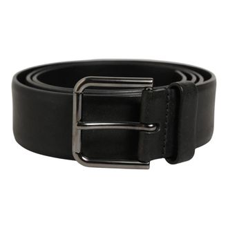 Dolce & Gabbana Klassischer G&uuml;rtel mit silberner Schnalle - - Accessories - Herren - Schwarzk - ONE SIZE