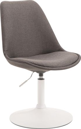 Clp Esszimmerstuhl Maverick I Stoff-Bezug I Drehstuhl, Farbe:dunkelgrau, Gestell Farbe:wei&szlig;