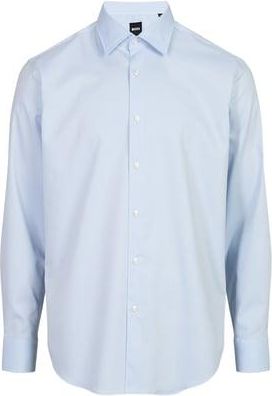 HUGO BOSS Chemise manches longues en rati&egrave;re de coton
