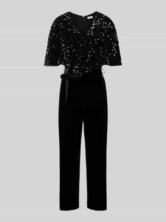 s.Oliver Black Label Regular Fit Jumpsuit mit Paillettenbesatz