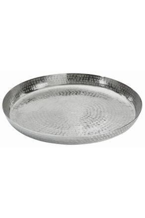 Ambia Home Dekotablett, Silber, Metall, rund, Dekoration, Dekoartikel, Dekoteller & -tabletts