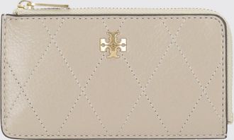 Tory Burch Kartenetui Charlie aus Leder mit Rei&szlig;verschluss und Double-T-Logo