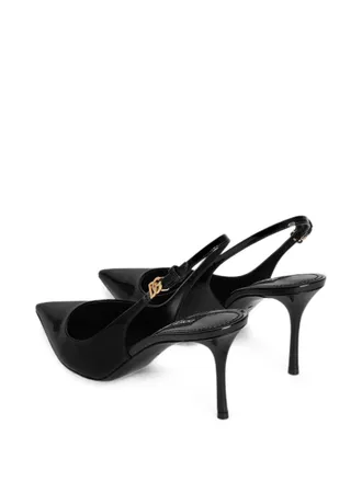 Dolce & Gabbana Patent Leather Slingback Pump - Black