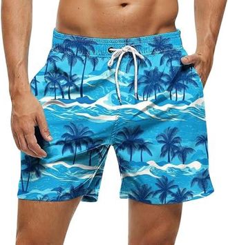 Generic Short de bain pour homme - Impression 3D - Short de plage - Short de bain pour l&eacute;t&eacute; - Taille &eacute;lastique - Pantalon de bain imperm&eacute;able &agrave; s&eacute;chage rapide