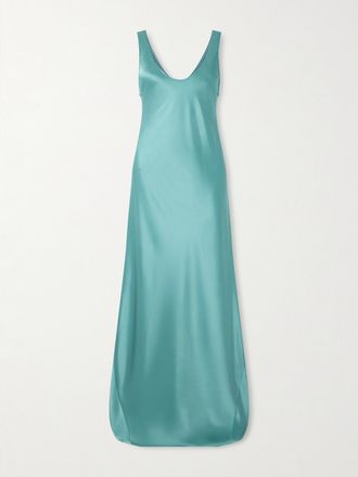 Galvan Valletta Robe Aus Satin - Blau