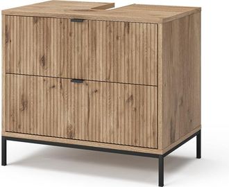 Vicco Waschbeckenunterschrank Eliza, Viking Oak, 70 x 63 cm mit 2 ausziehbaren Schubladen