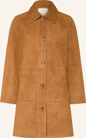 Yerse Yerse Ledermantel Kate beige
