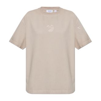 Off-white Das Cream Loose-fit T-Shirt - - Tops - Damen - Beige - XL
