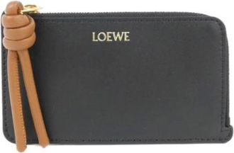 Loewe unisex, Pre-owned, Noir, Taille: ONE Size Portefeuille en cuir Pre-owned